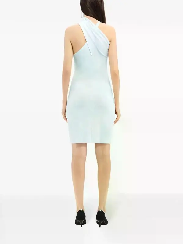 COURREGES Criss-cross Jersey Mini Dress - Blue