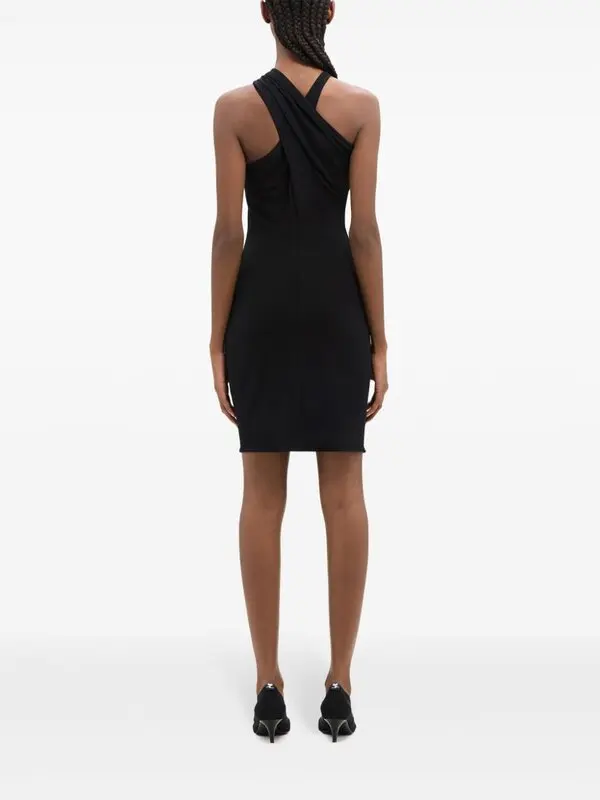 black mini criss cross dress CHRISSY CRISS CROSS MINI DRESS – BLACK + MOON main image 1