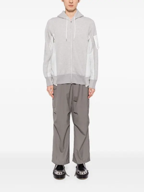 Sacai X Sponge Sweat Panelled Hoodie