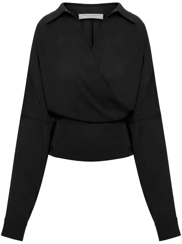 Philosophy Di Lorenzo Serafini Panelled V-neck Blouse