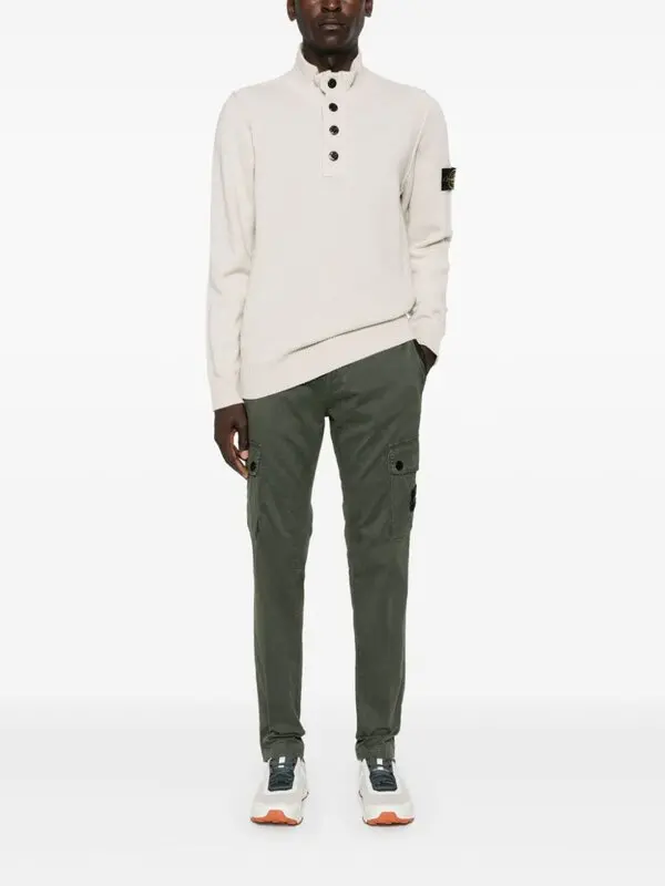 Stone Island Compass Badge Wool Blend Jumper - White