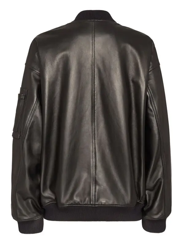 Dsquared2 Zip-up Leather Bomber Jacket