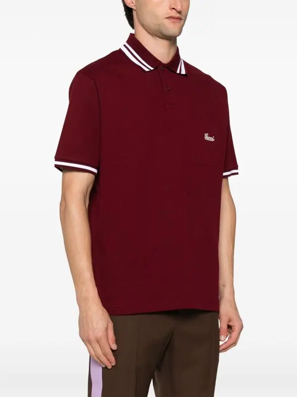 Gucci Logo-embroidered Piqué Polo Shirt
