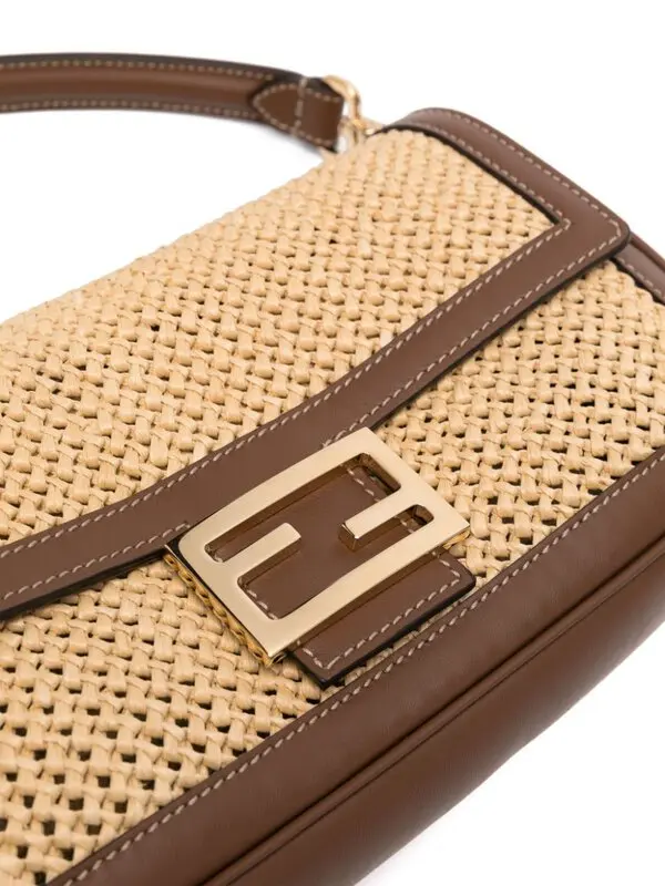 Fendi Baguette Shoulder Bag With Macramé Detailing