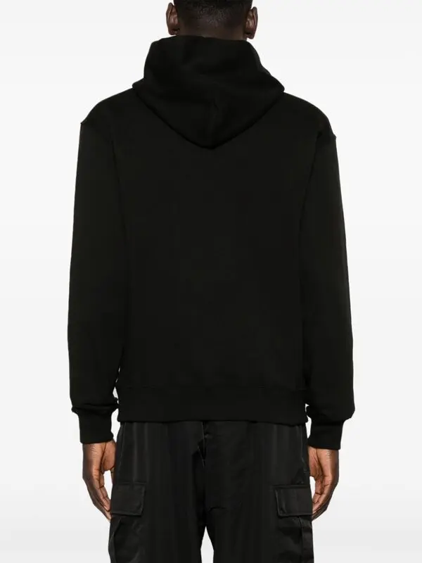 Kenzo Boke Flower Patch Cotton Hoodie - Black