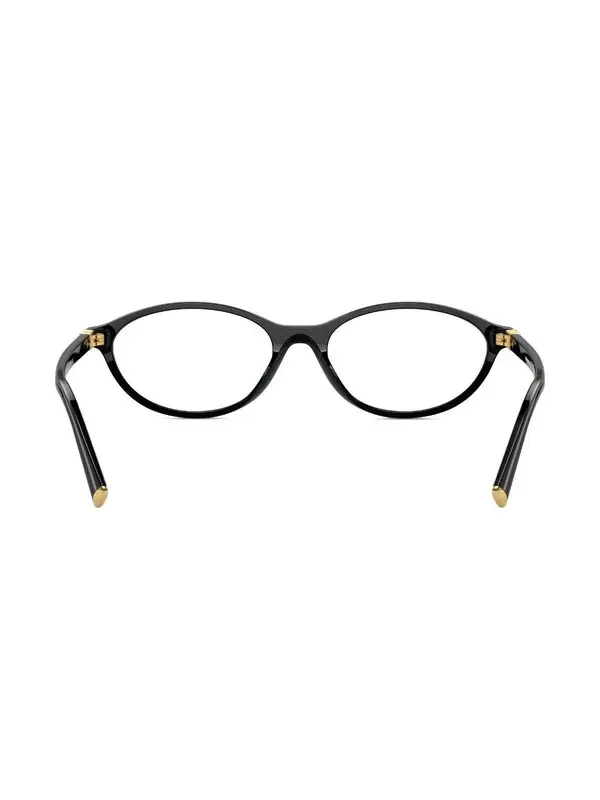 Miu Miu Logo-plaque Oval-frame Glasses