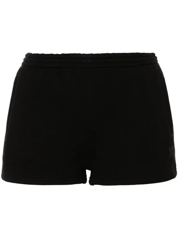 Alexander Wang Logo-print Cotton Shorts - Black