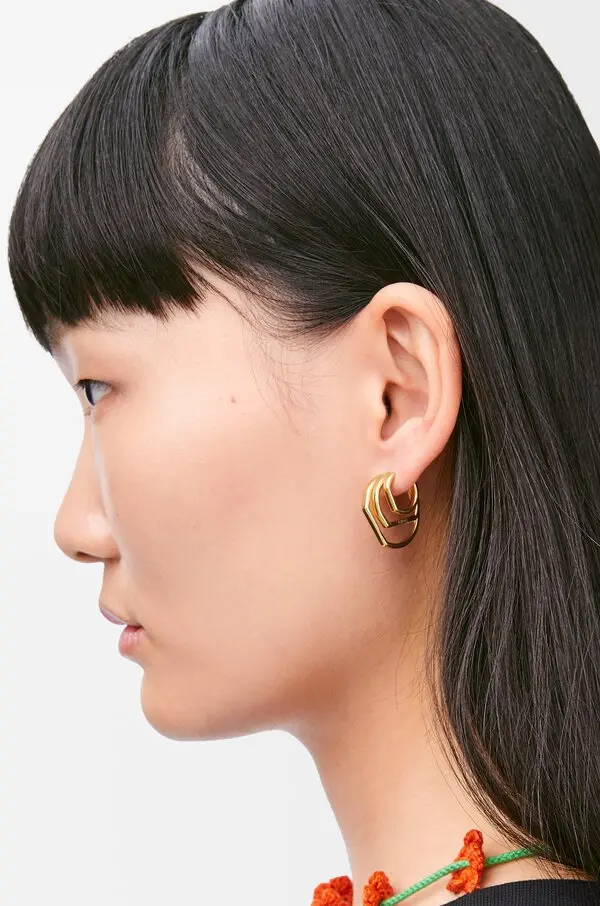 Loewe Stacked Hoop Earrings - Gold