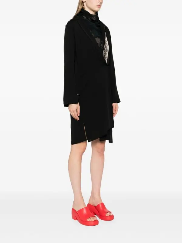 IBRIGU Wrap Silk Midi Dress