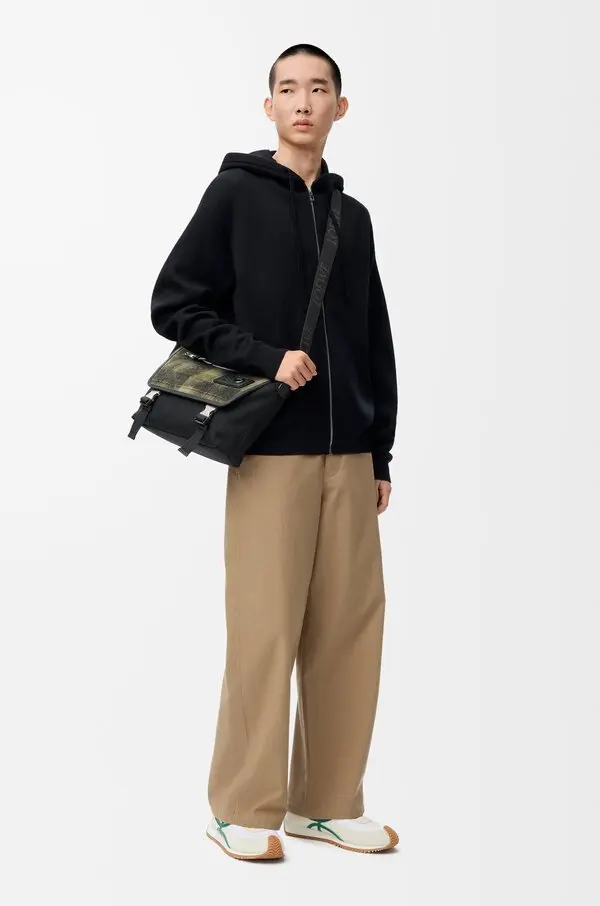 Loewe Anagram Zip-up Wool Hoodie
