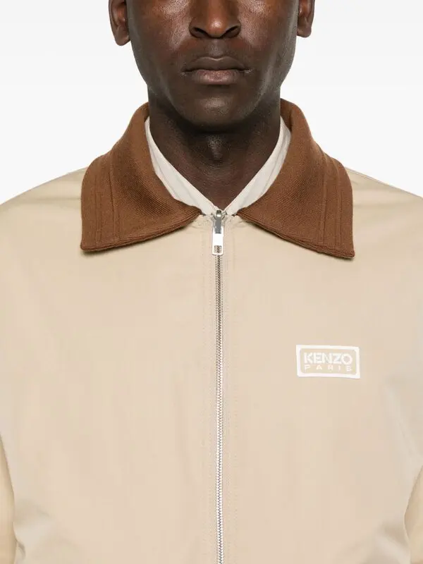 Kenzo Logo-patch Reversible Jacket - Neutrals