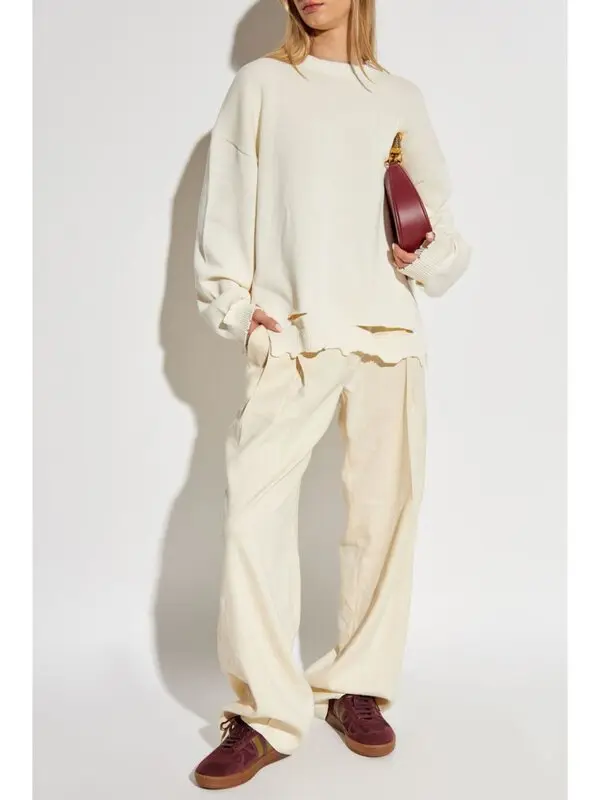 Helmut Lang Distressed Sweater - White