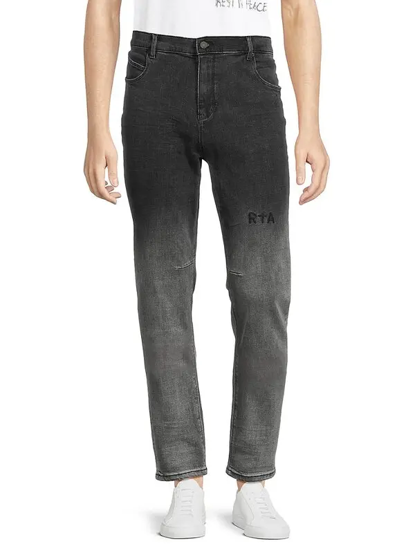 RtA Bryant Stretch Slim-fit Jeans - Light Charcoal Small