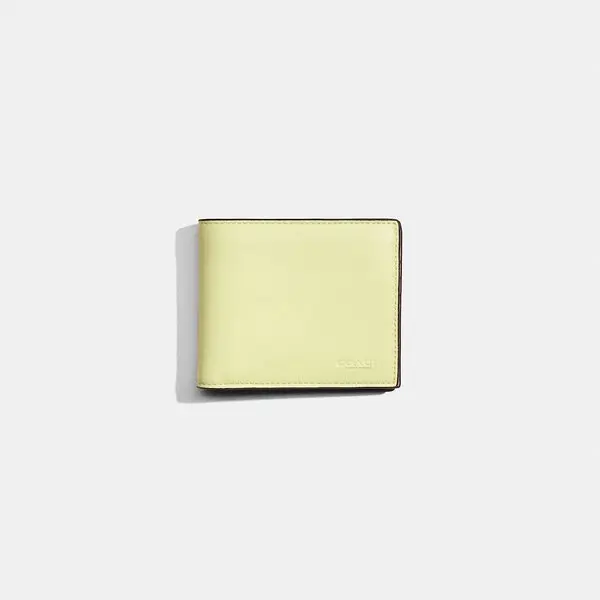 COACH Restored 3-in-1 Wallet In Colorblock - Pale Lime/pebble