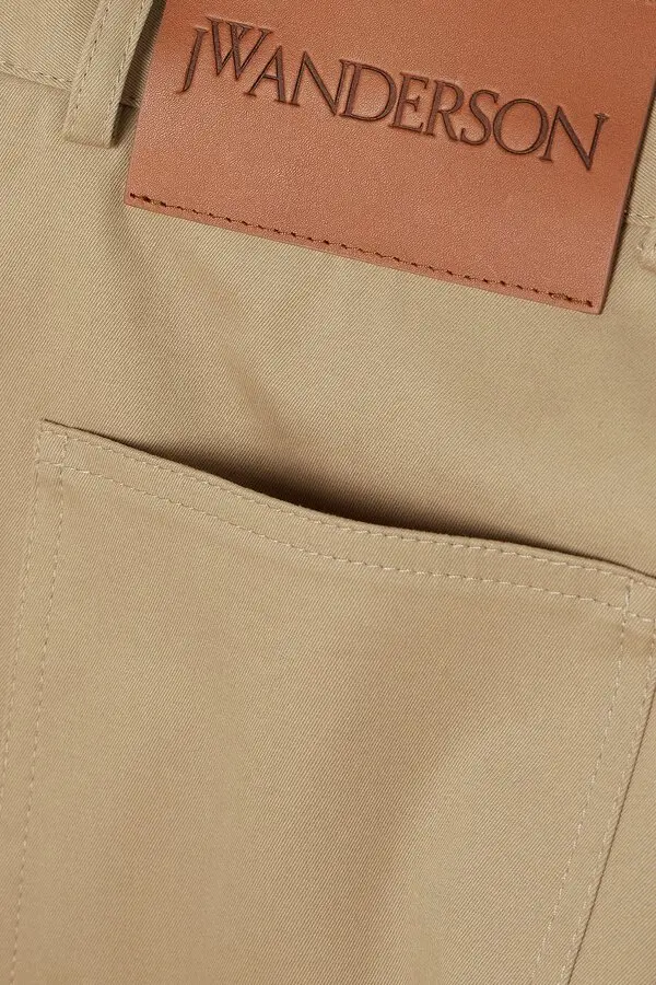 JW Anderson Kite Draped Cotton-blend Twill Tapered Pants
