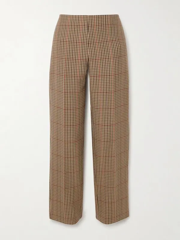 Dries Van Noten Checked Wool Straight-leg Pants