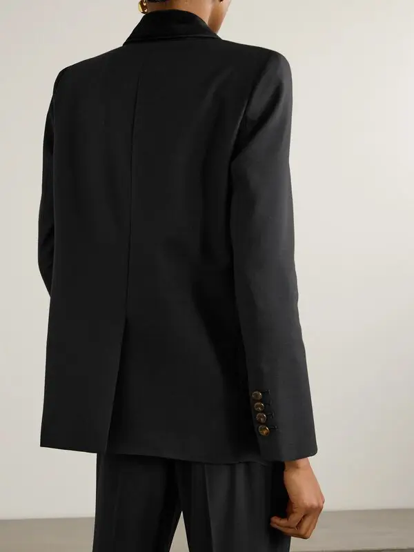 BLAZÉ MILANO Silent Velvet-trimmed Wool Blazer