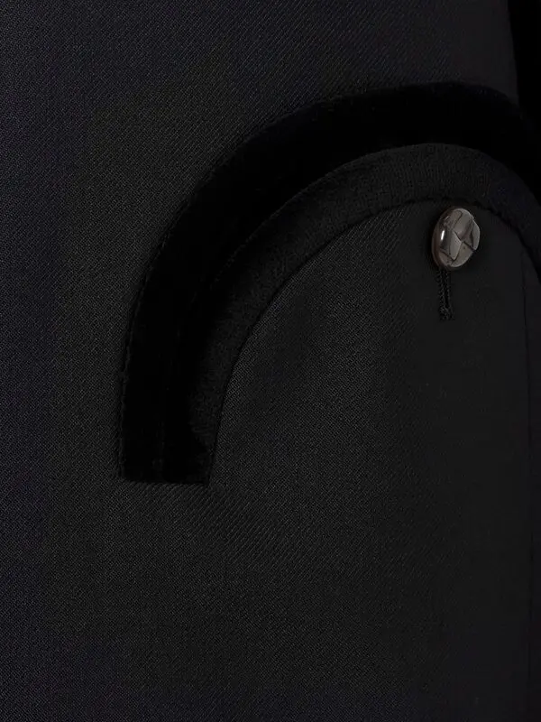 BLAZÉ MILANO Silent Velvet-trimmed Wool Blazer