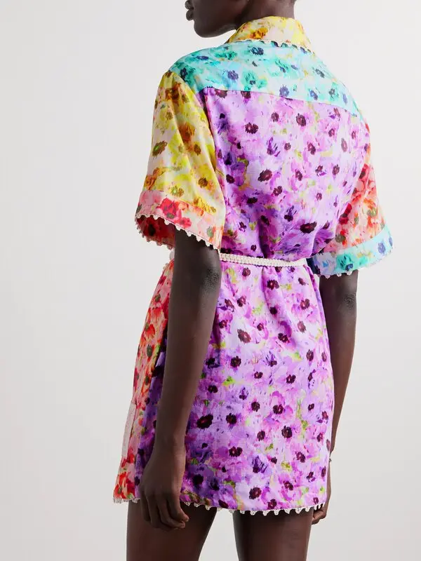 lightburst trimmed shirt dress Zimmermann Lightburst Trimmed Shirt Dress