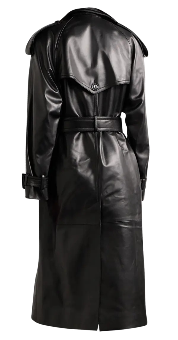 SALON 1884 Filippa Double-breasted Leather Trench Coat