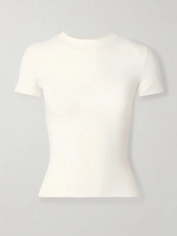 SKIMS Stretch-cotton Jersey T-shirt - Neutrals