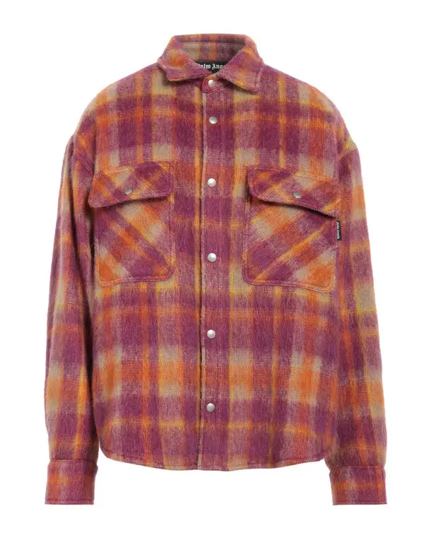 Palm Angels Shirt Size Virgin Wool, Alpaca Wool, Mohair Wool, Polyamide - Red