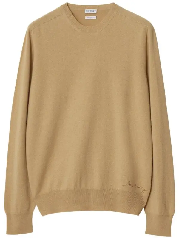 Burberry Logo-embroidered Cashmere Jumper