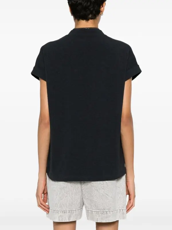 Brunello Cucinelli Monili-chain Cotton T-shirt - Grey