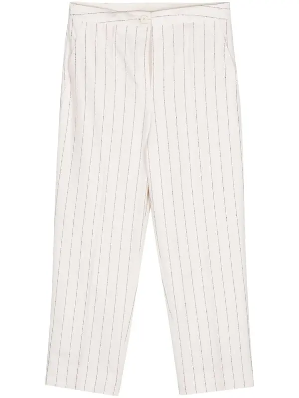 SEMICOUTURE Pinstriped Cropped Trousers
