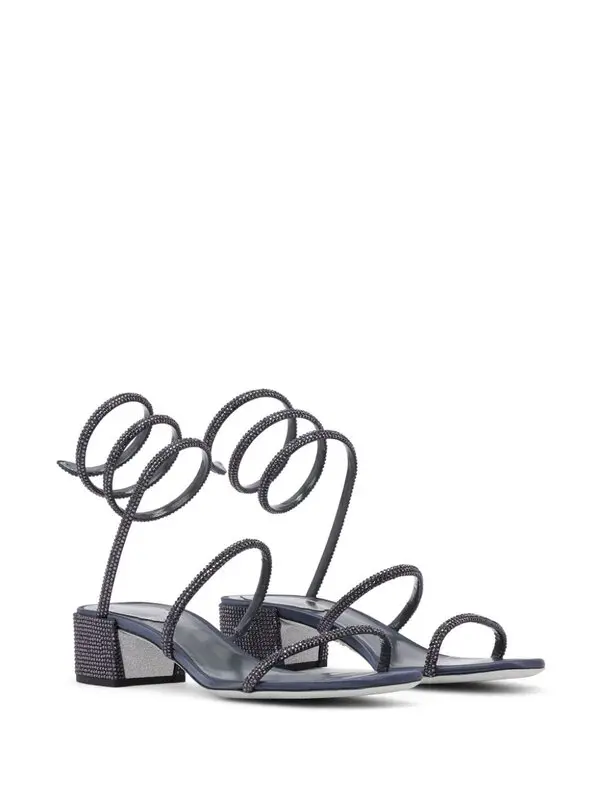 Rene Caovilla 40mm Cleo Sandals - Grey