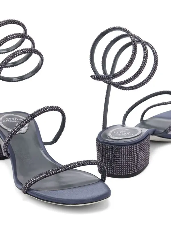 Rene Caovilla 40mm Cleo Sandals - Grey