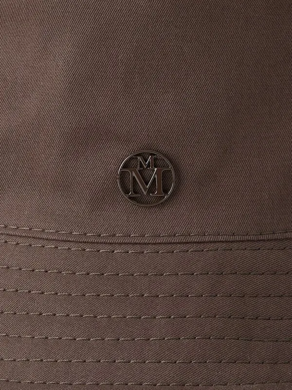 MAISON MICHEL Jason Appliqué-logo Bucket Hat - Brown