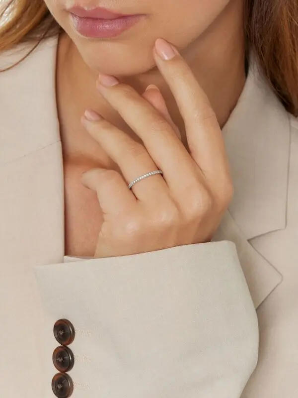 VEYNOU 18kt Recycled White Gold Diamond Mara Ring - Silver