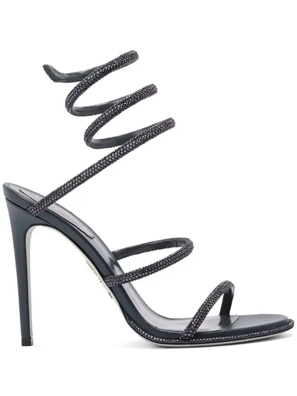 Rene Caovilla 105mm Cleo Sandals - Grey