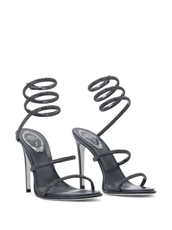 Rene Caovilla 105mm Cleo Sandals - Grey