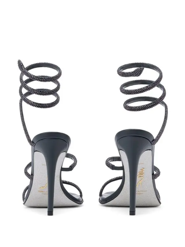 Rene Caovilla 105mm Cleo Sandals - Grey