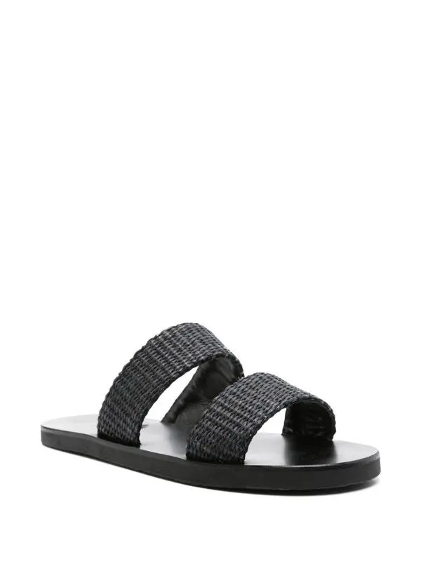 ANCIENT GREEK SANDALS Zeus Straw Slides