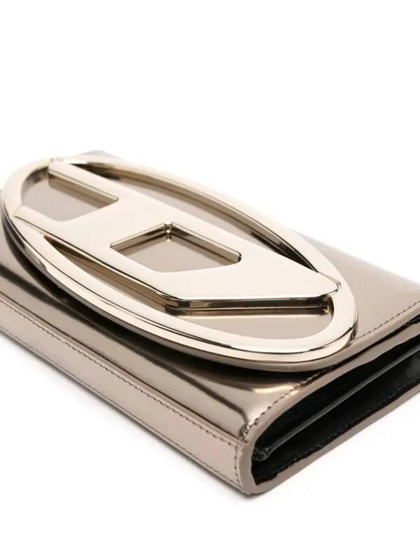 DIESEL® Leather Wallet On Chain - Gold