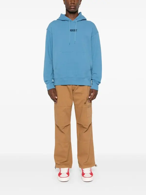 Moschino Logo-embroidered Cotton Hoodie