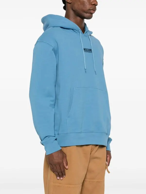 Moschino Logo-embroidered Cotton Hoodie