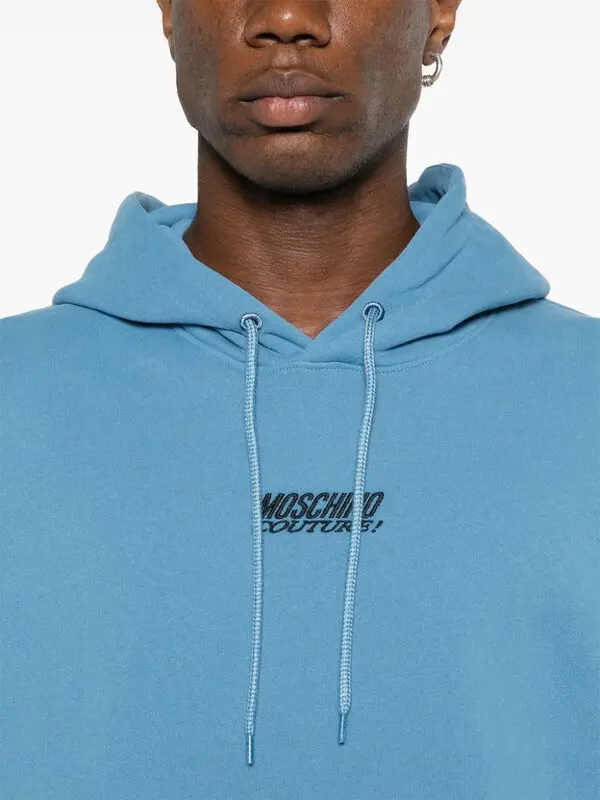 Moschino Logo-embroidered Cotton Hoodie