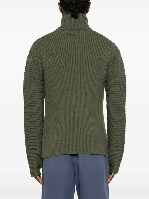Kenzo Roll-neck Ribbed-knit Jumper