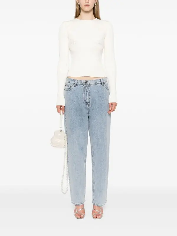 Magda Butrym Long-sleeve Ribbed Jumper - Neutrals