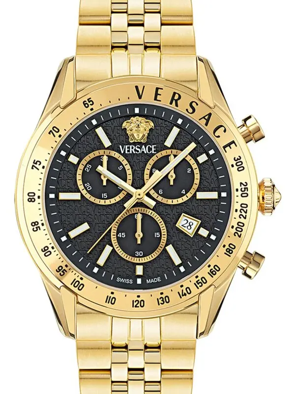 Versace Chrono Master 44mm Bracelet Watch - Black