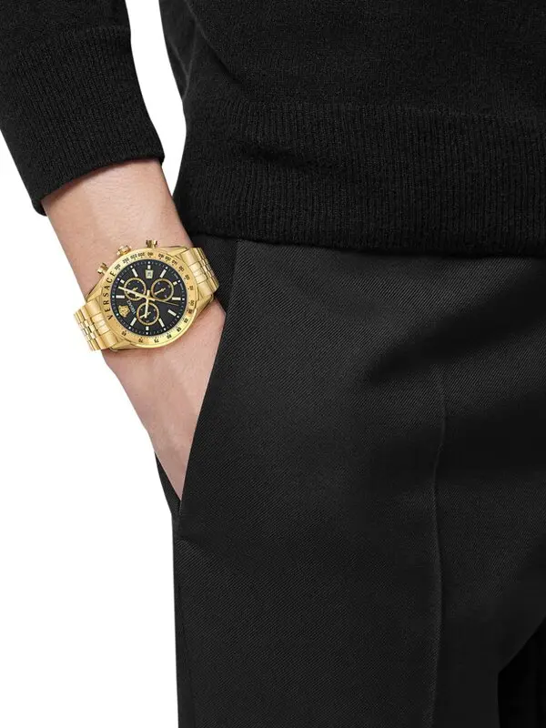 Versace Chrono Master 44mm Bracelet Watch - Black