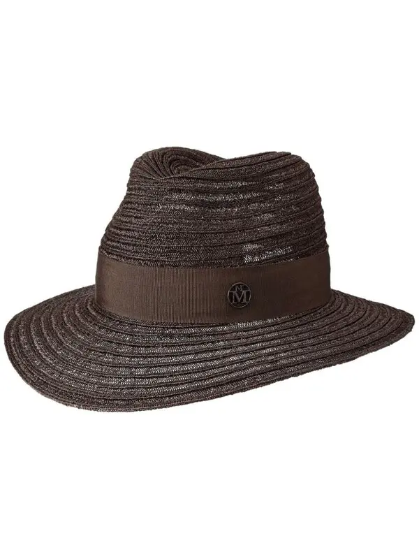 MAISON MICHEL Henrietta Straw Hat - Brown