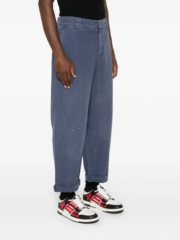 GOLDEN GOOSE Straight-leg Cotton Chinos - Blue