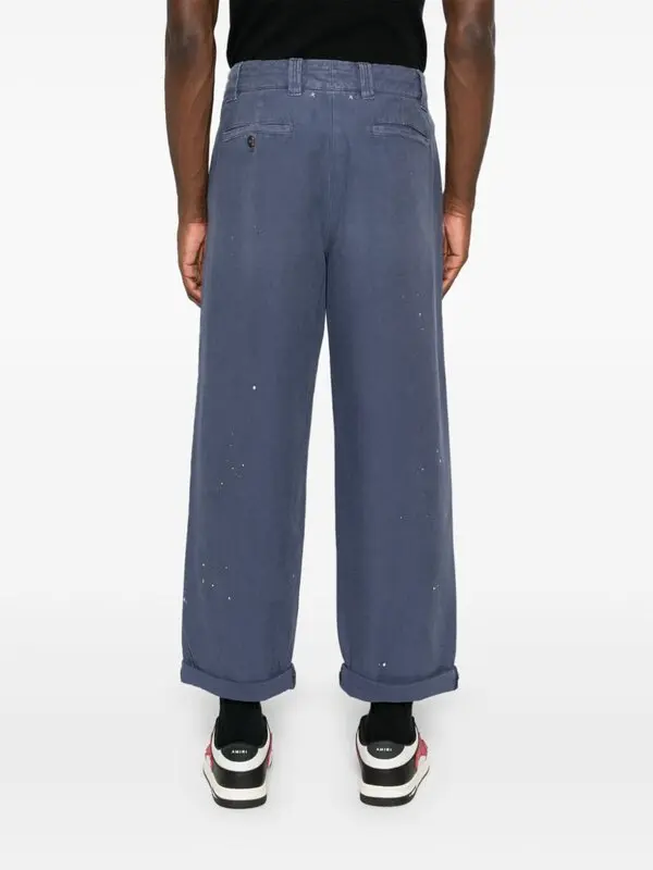GOLDEN GOOSE Straight-leg Cotton Chinos - Blue