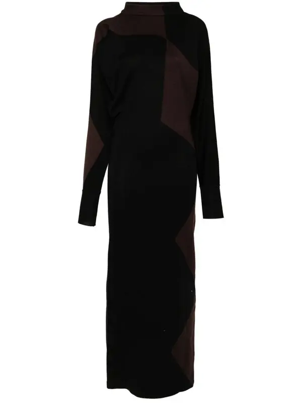 Philosophy Di Lorenzo Serafini Scoop-back Knitted Maxi Dress - Black