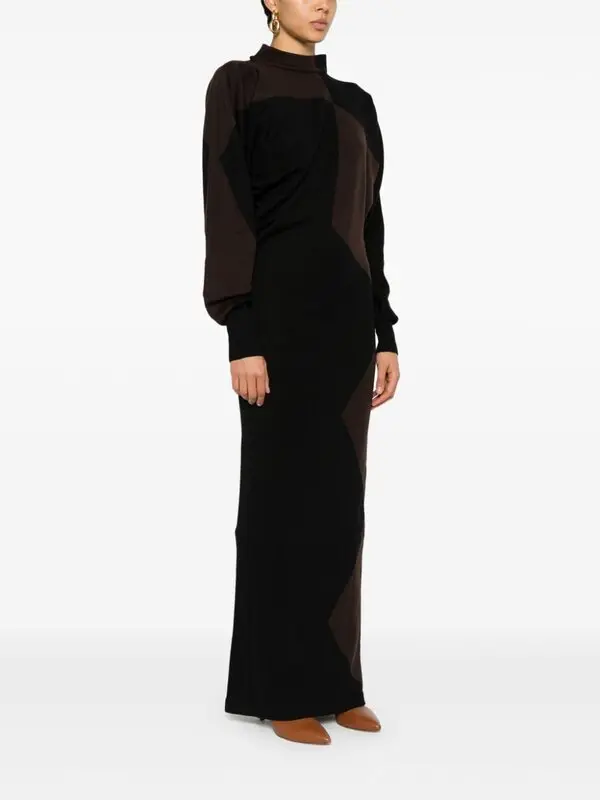 Philosophy Di Lorenzo Serafini Scoop-back Knitted Maxi Dress - Black